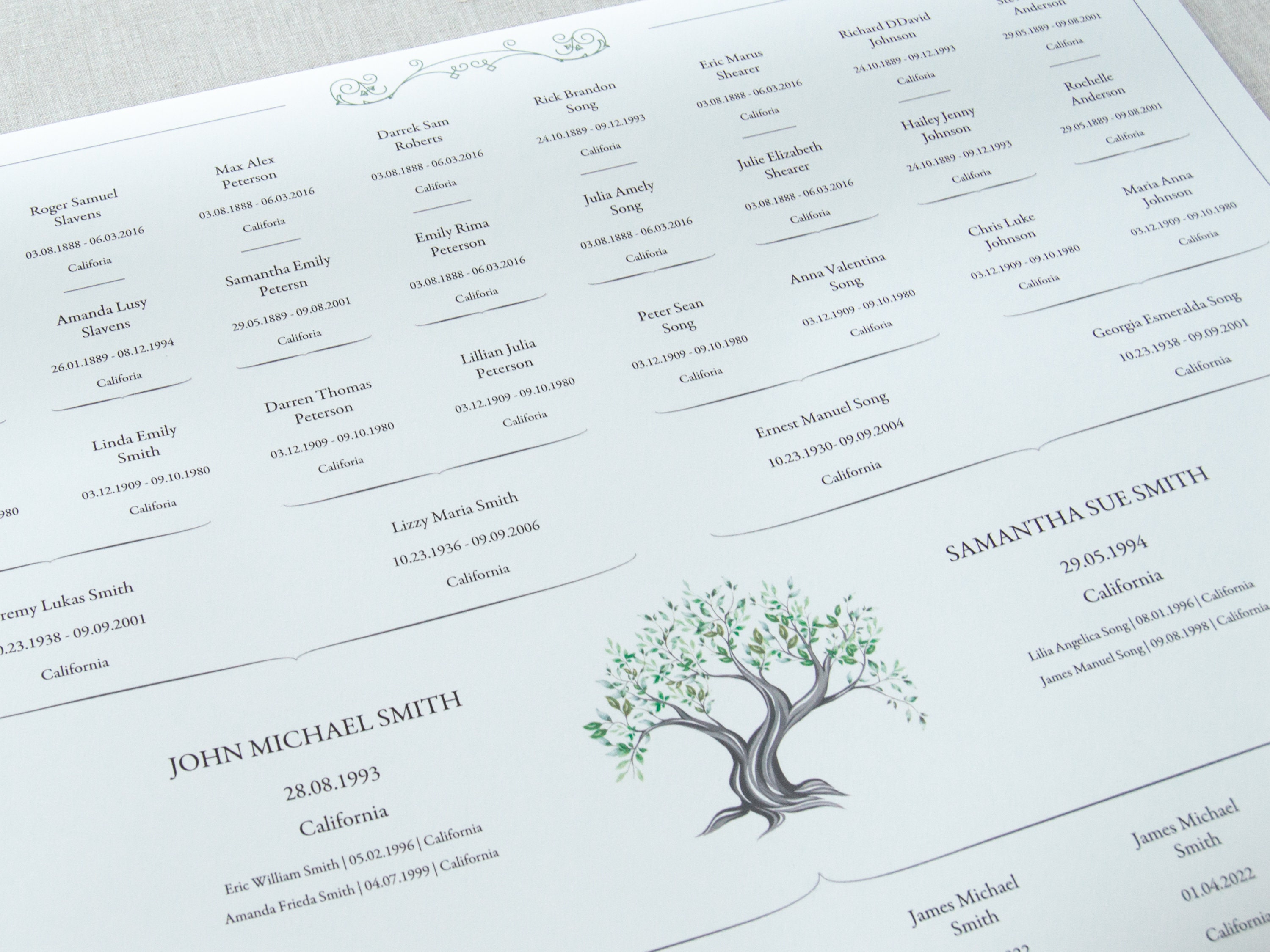 Genealogy Tree Family Tree Template Family Lineage 5 Children Genealogy ...