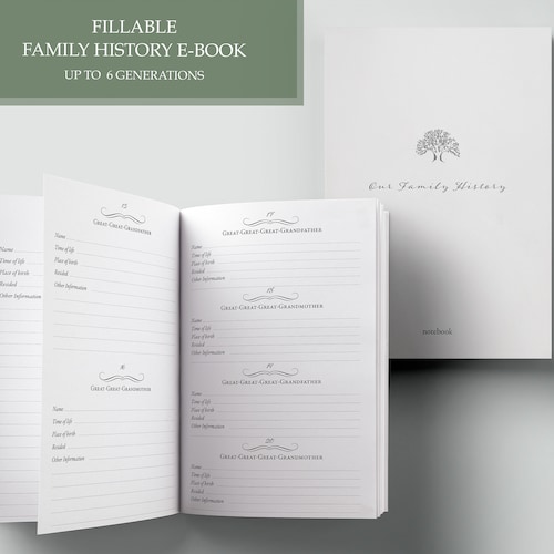 Family Tree Notebook Ebook Pdf Genealogy Template Chart - Etsy