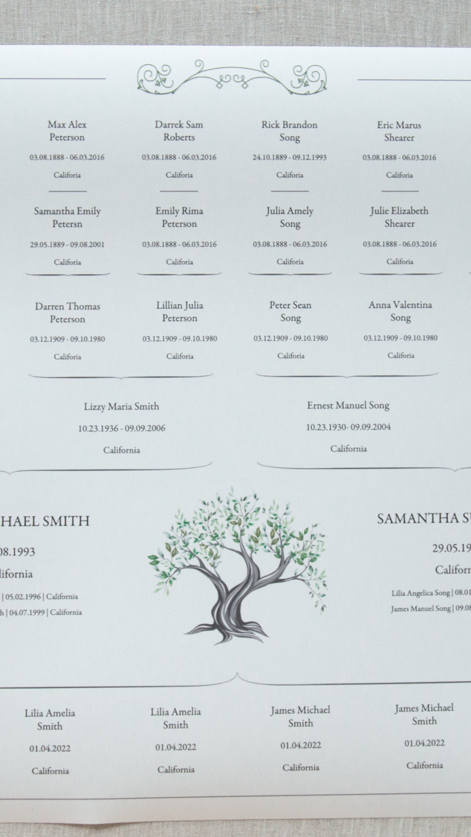 Genealogy Tree Family Tree Template Family Lineage 5 Children Genealogy ...