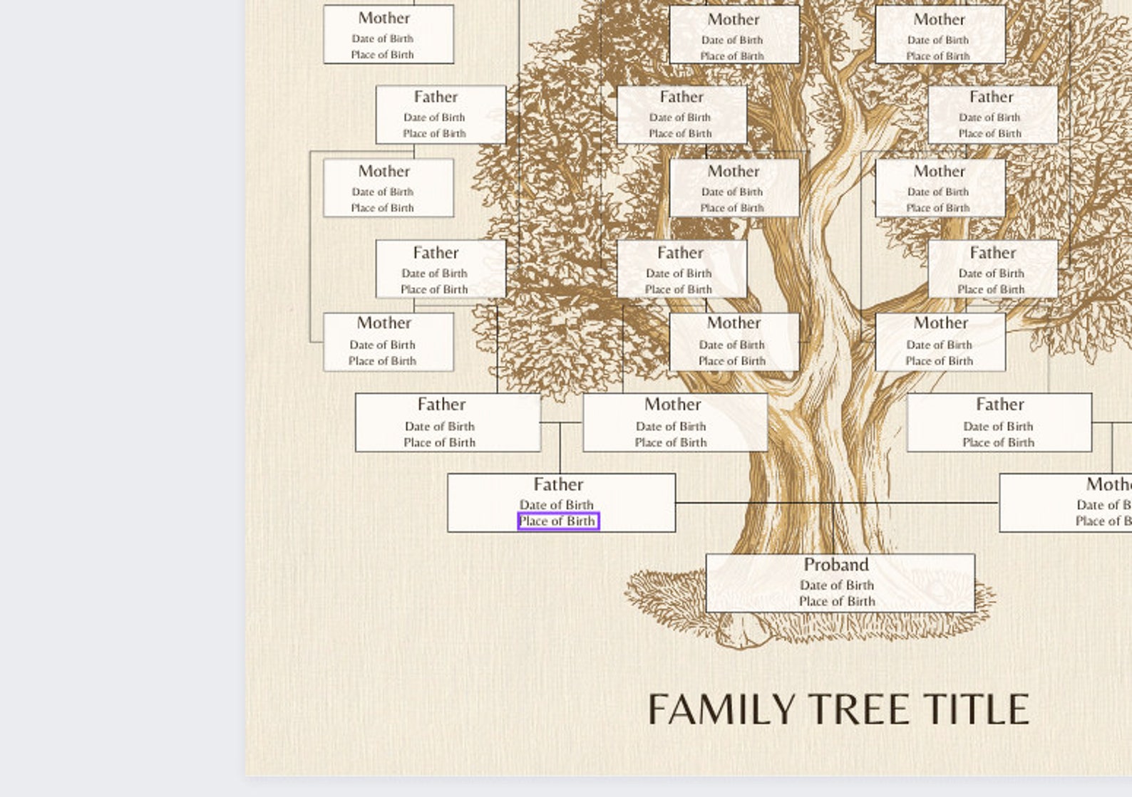 Family Tree Fillable Form Family Tree Template Genealogy Chart 5 ...