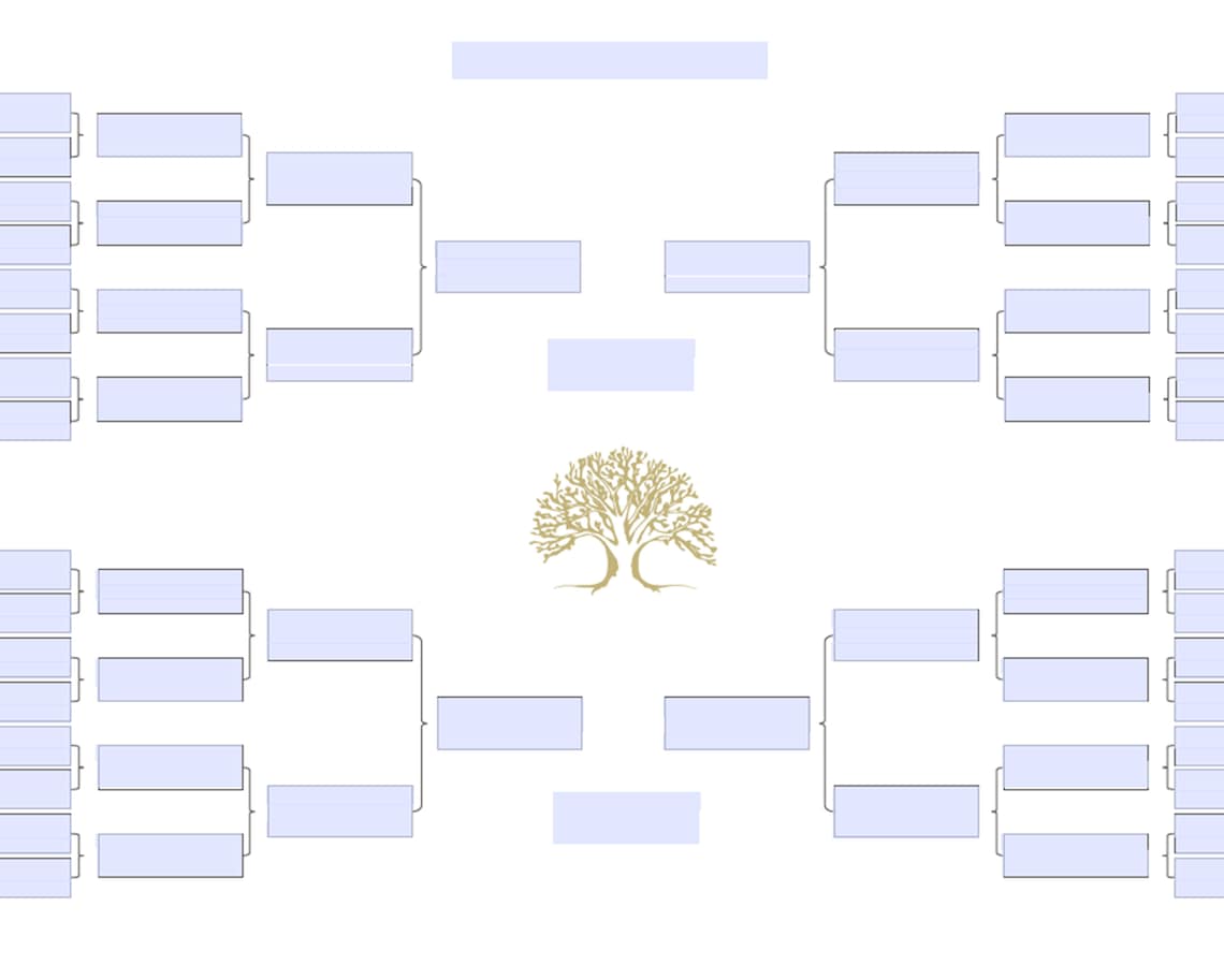 Genealogy Tree Editable Family Tree Printable Ancestor Chart 5 - Etsy
