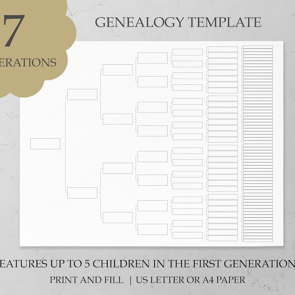 Family Tree Chart - Etsy