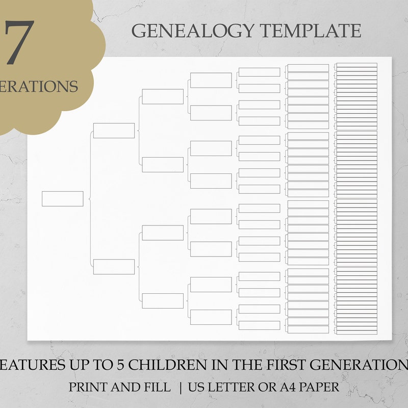 Family Tree Template - Etsy