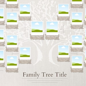 Editable Photo Family Tree Template With Photos Family Tree Portrait ...