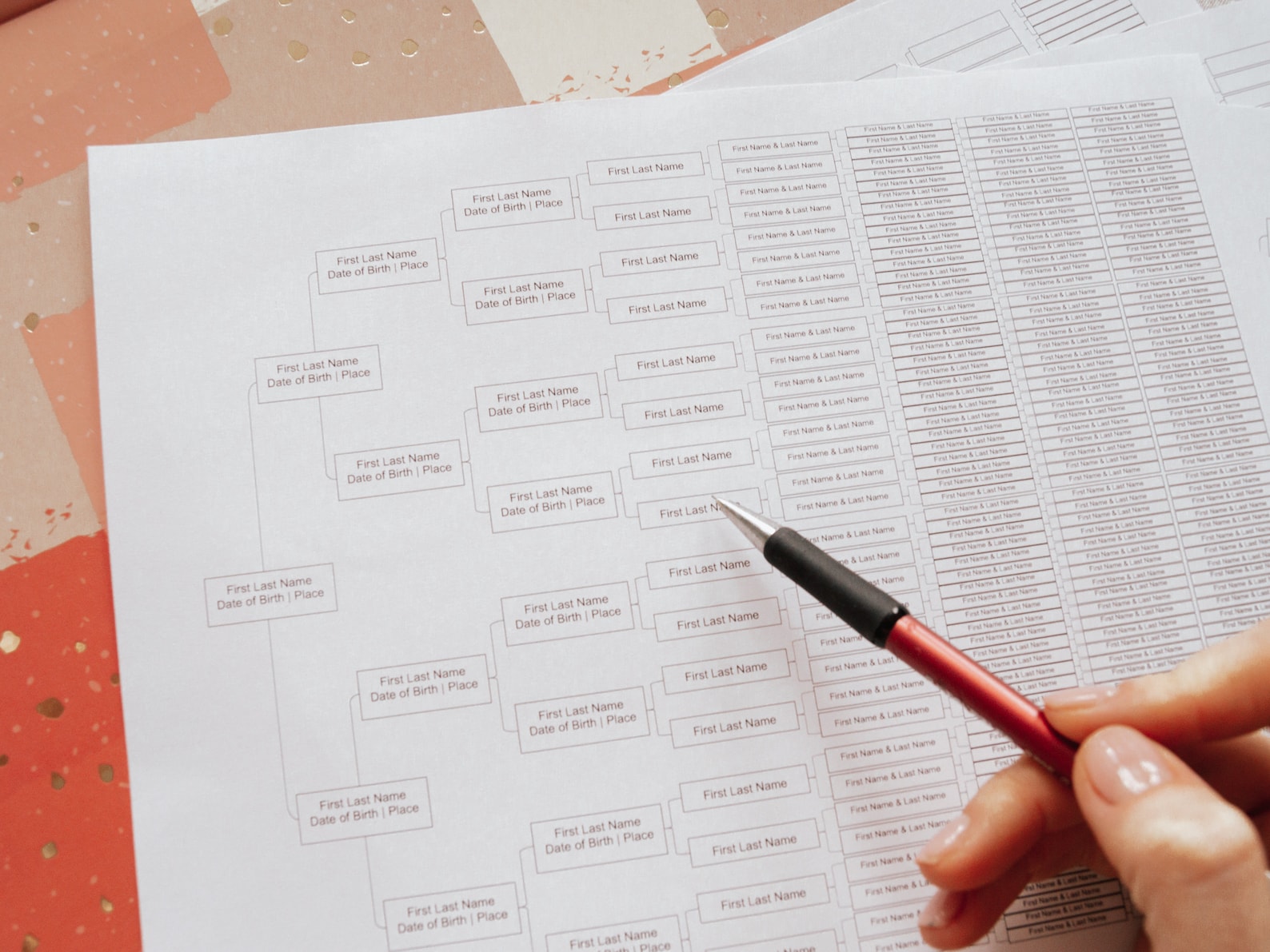 Family Tree Template Editable Genealogy Template Ancestry Template 8 ...