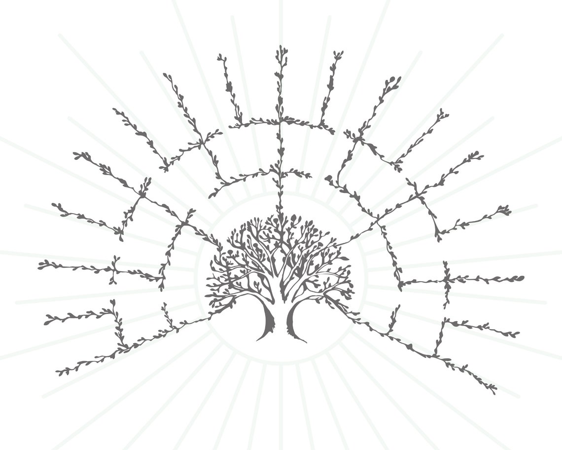 Family Tree Chart Blank Template PNG SVG Ancestor Char DIY Family ...