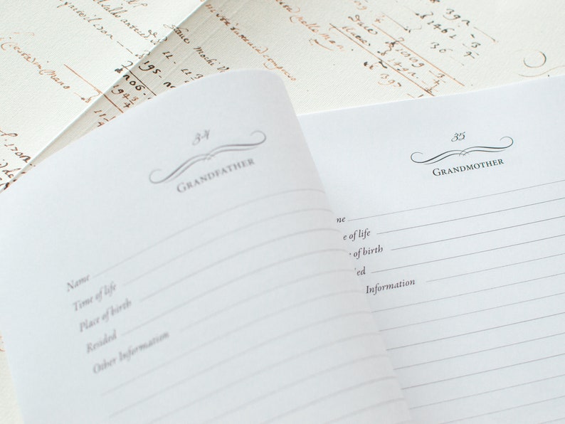 Editable Genealogy Journal Family Tree E-book 6 Generation - Etsy