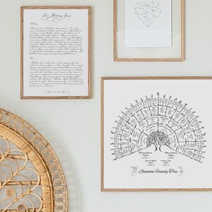 Family Tree Fan Chart Ancestry Map Genealogy Template 6 Generation ...