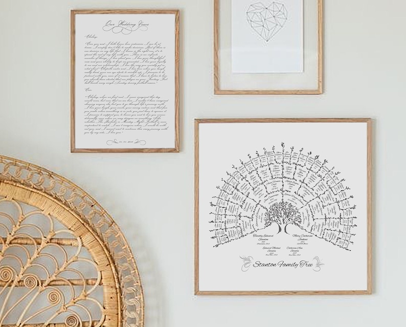 Family Tree Fan Chart Ancestry Map Genealogy Template 6 Generation ...