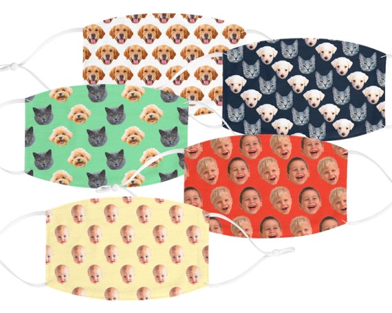 Custom Pet Mask Personalized Face Mask Mask Custom Dog Cat | Etsy