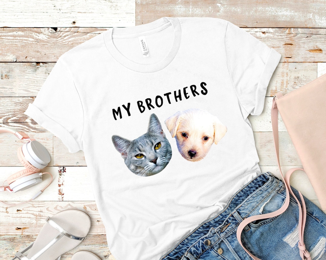 CUSTOM Pet Photo Shirt - Personalized Dog Picture Tee - Cat T-shirt ...