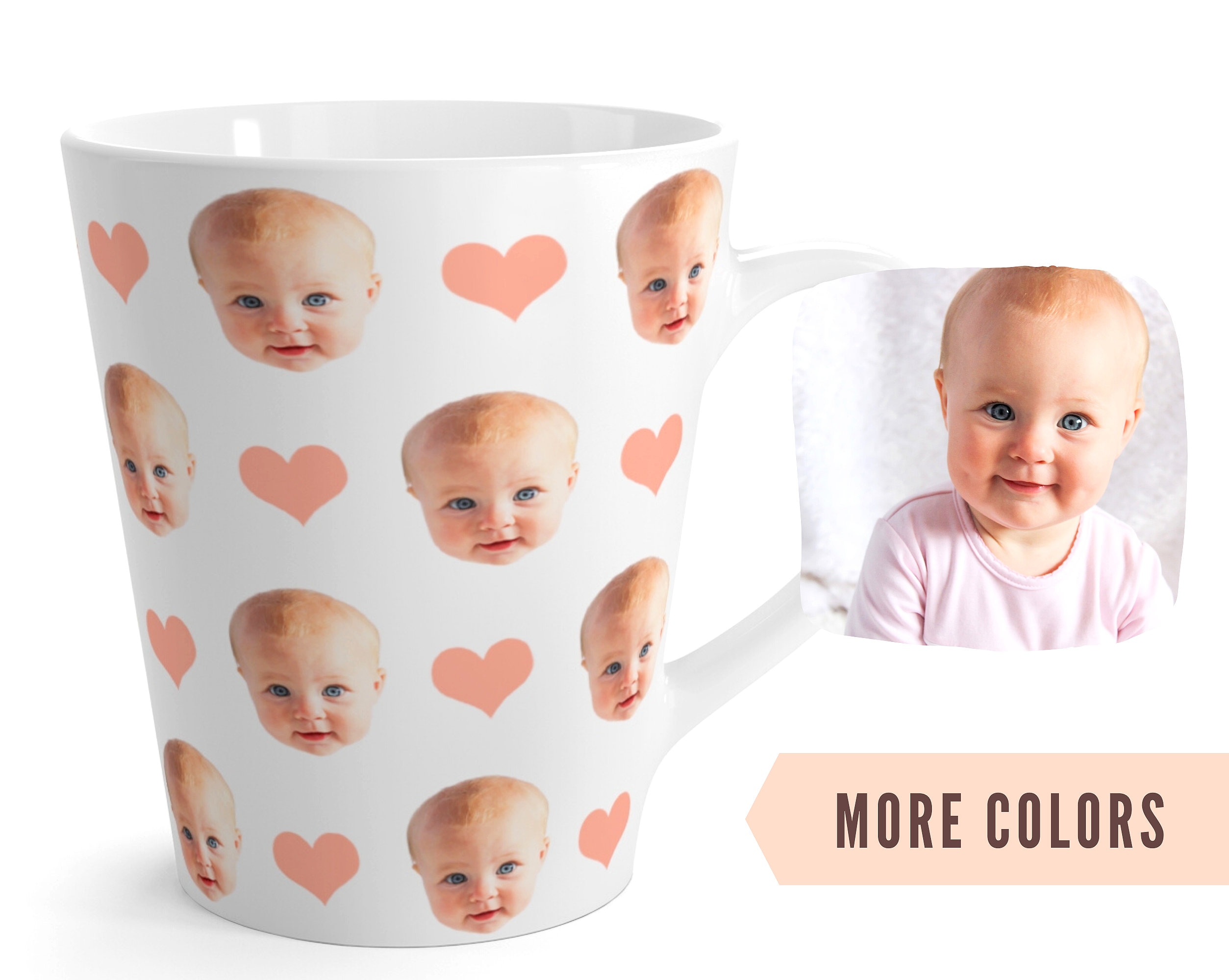 Personalized Face Coffee Mug Custom Latte Mug Customized | Etsy