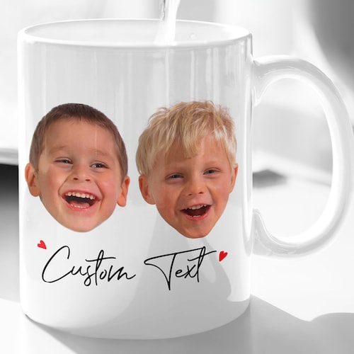 Two Baby Face Mug Personalized Photo Gift Custom Baby Face - Etsy