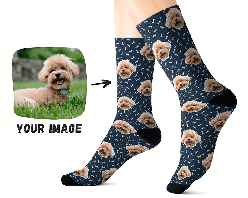 Personalized Socks - Custom Dog Face Socks - Gift for Dog Dad Dog Mom ...