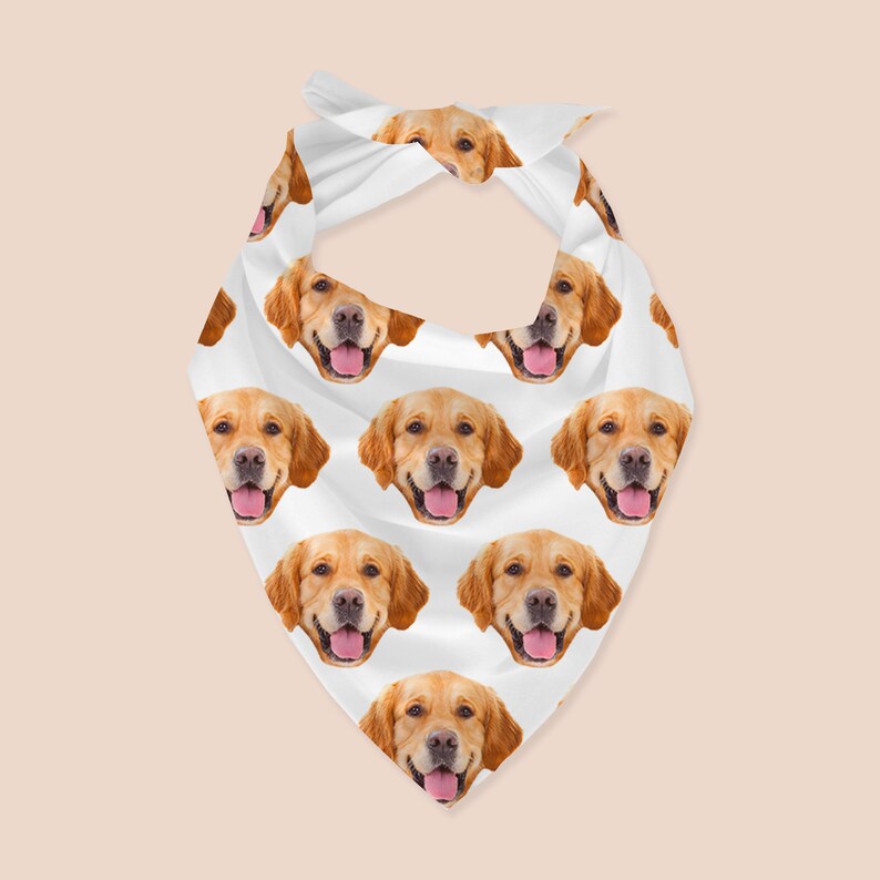 Custom Dog Face Bandana - Personalized Dog Photo Bandanas - Face ...