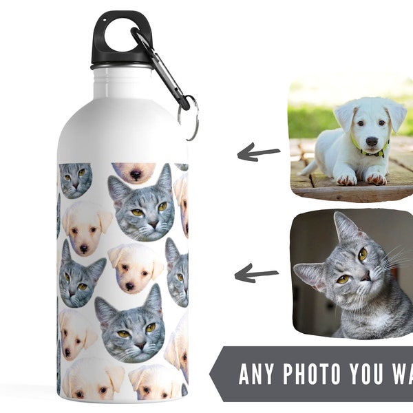 Dog Picture Water Bottle - Etsy