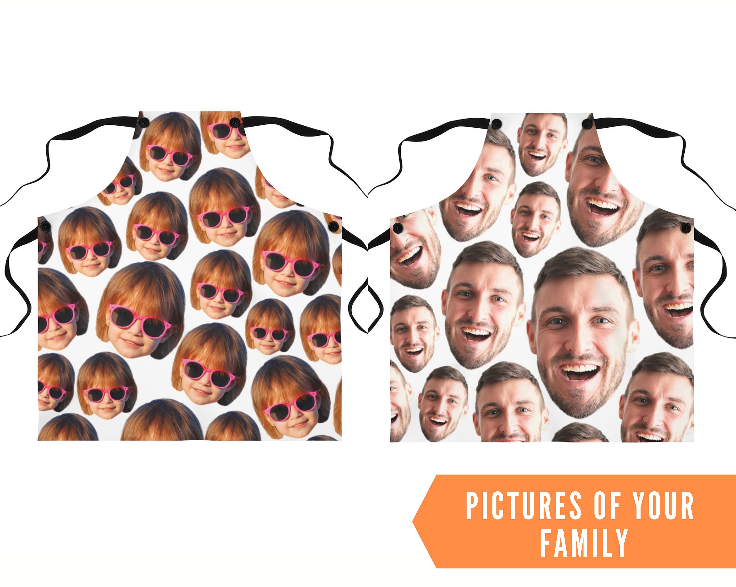 Custom Your Face on Apron - Custom Face Apron - Cat Dad Dog Mom Pet ...