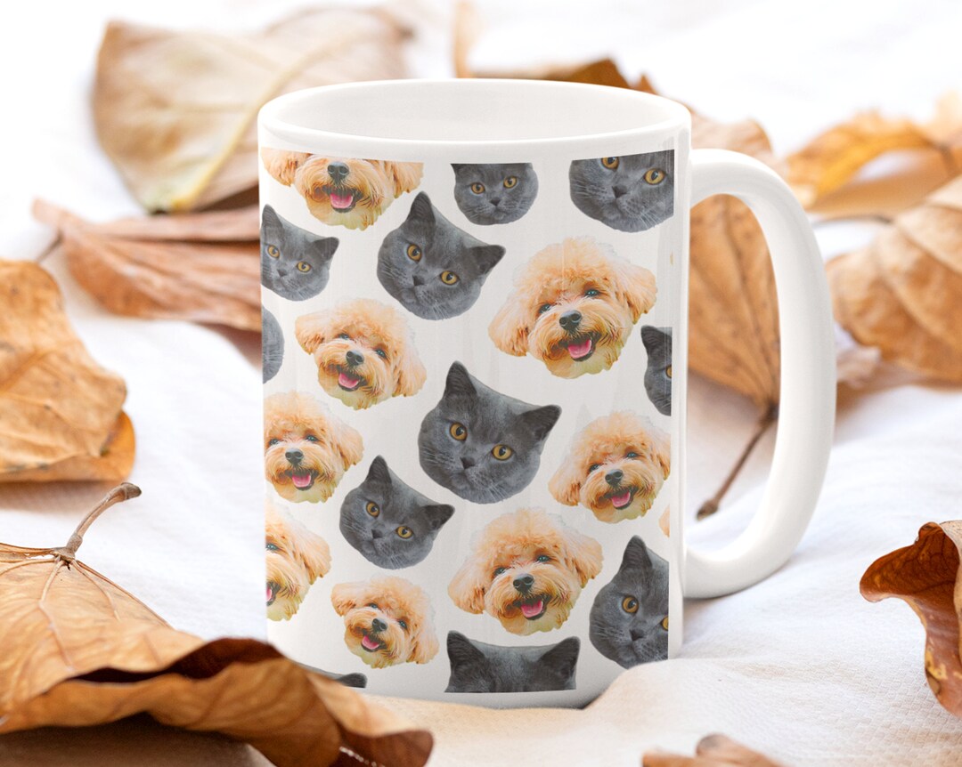 Custom Face Mug - Mug With Face - Animal Pet Photo Mug - Personalized ...