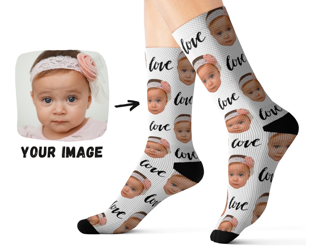 Personalized Socks - Custom Baby Face Socks - Custom Love Socks ...