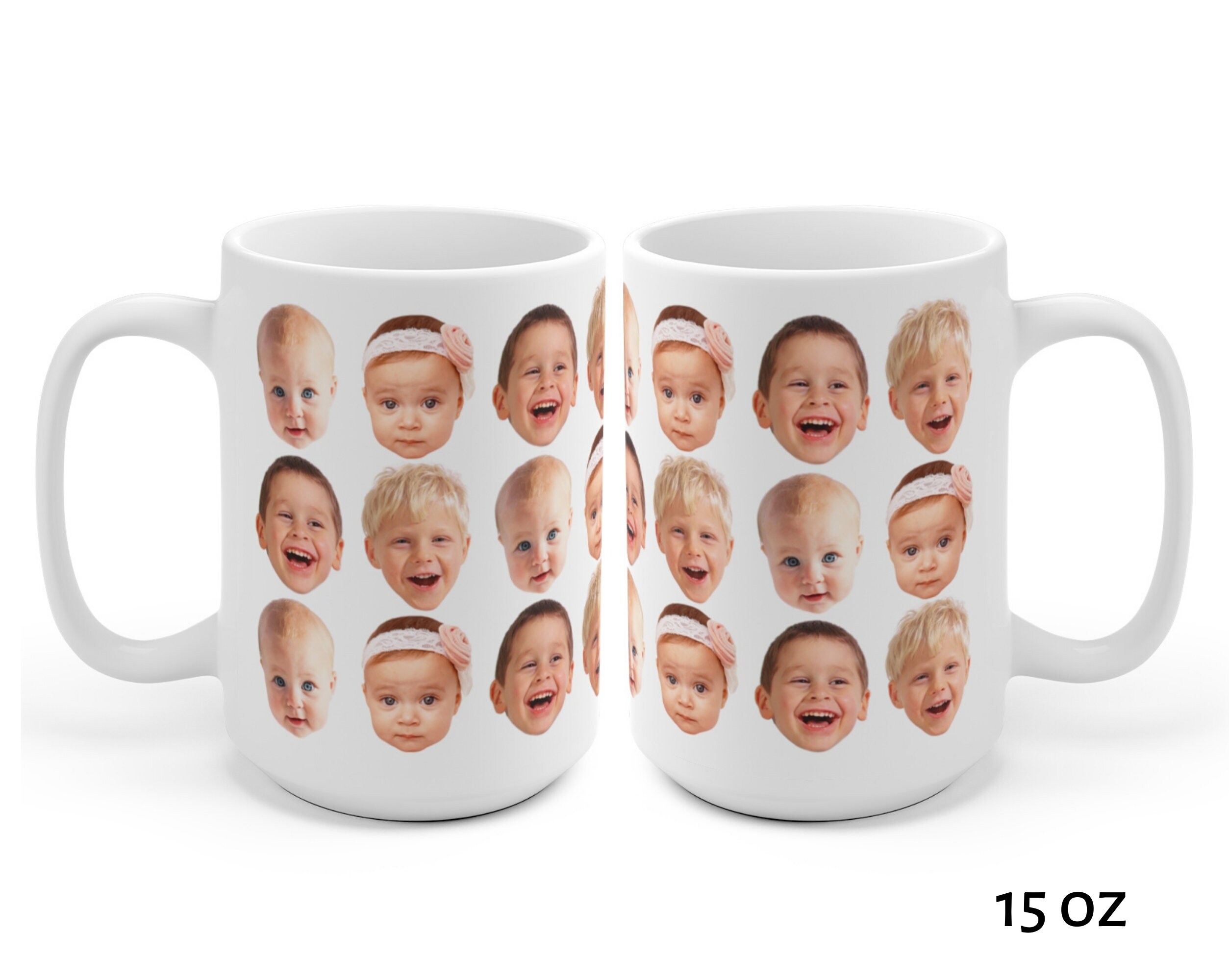 Custom Face Pattern Mug - Customized Baby Mug - Baby Photo Mug ...