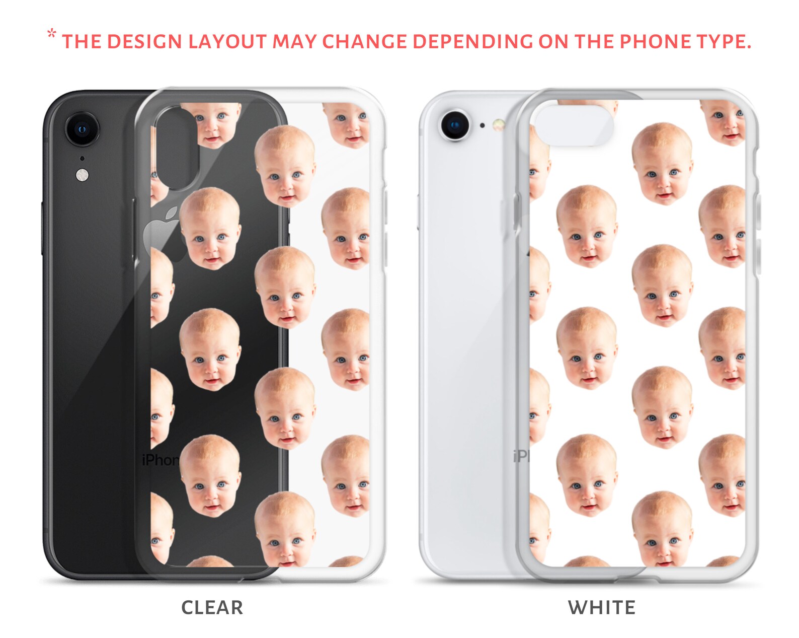 Personalized Face Pattern Iphone Case Custom Faces Phone - Etsy