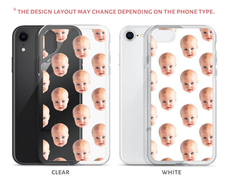 Personalized Face Pattern Iphone Case Custom Faces Phone - Etsy