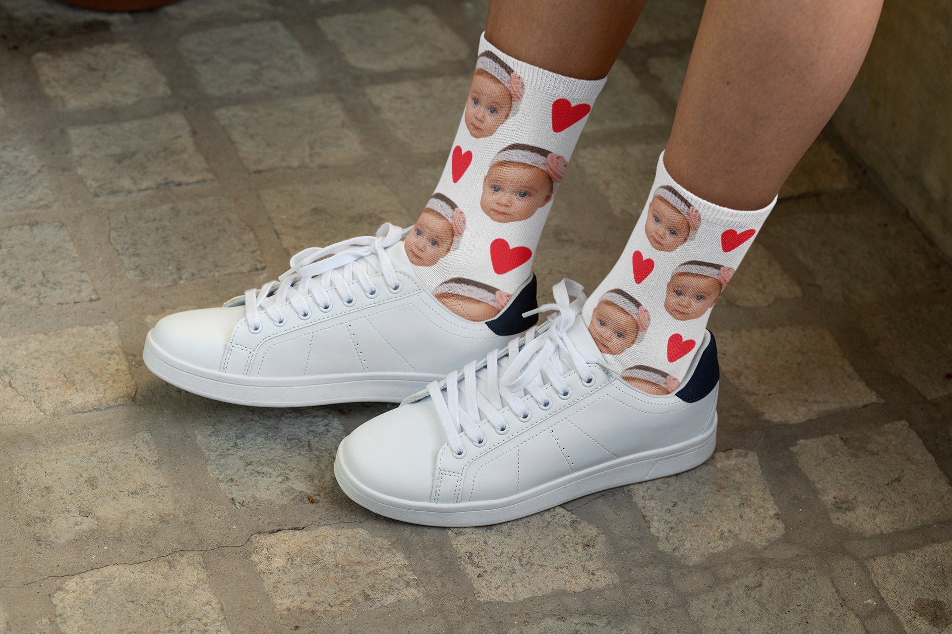 Custom Socks Custom Baby Face Socks Heart Socks | Etsy