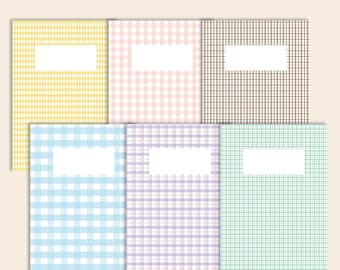 Binder Cover Printable PDF Set of 6 Editable Journal Cover Digital ...