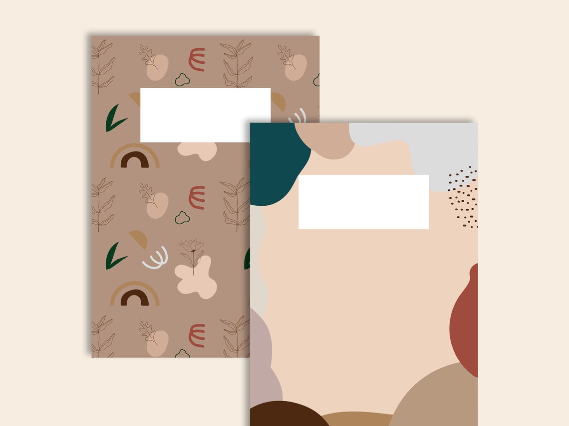 Binder Cover Printable PDF Set of 6 Editable Journal Cover - Etsy