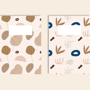 Binder Cover Printable PDF Set of 6 Editable Journal Cover Abstract - Etsy