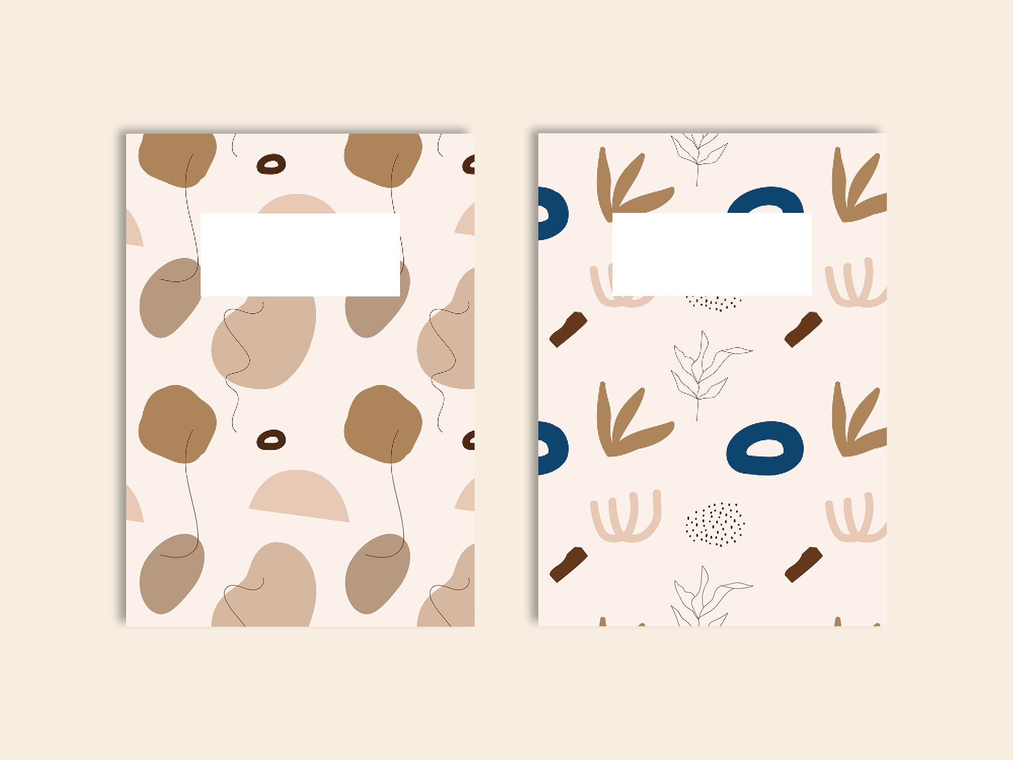 Binder Cover Printable PDF Set of 6 Editable Journal Cover Abstract - Etsy