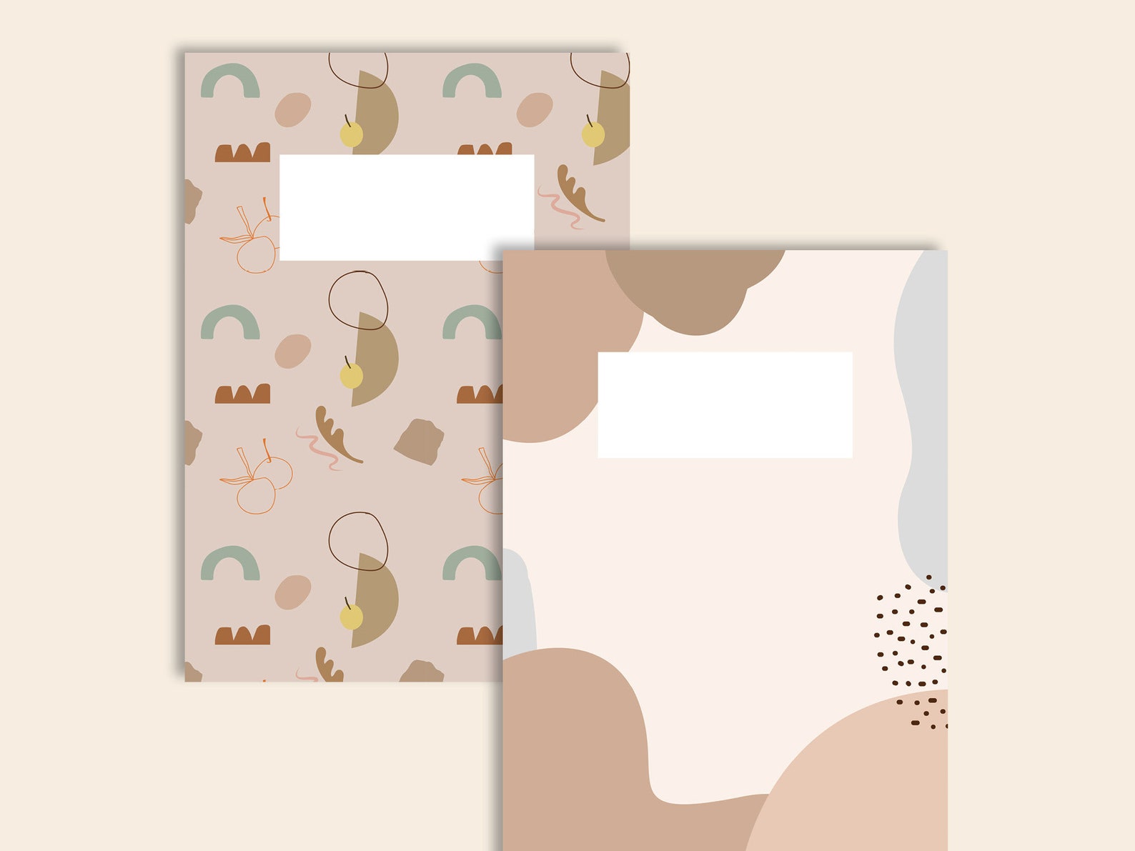 Binder Cover Printable PDF Set of 6 Editable Journal Cover Abstract - Etsy