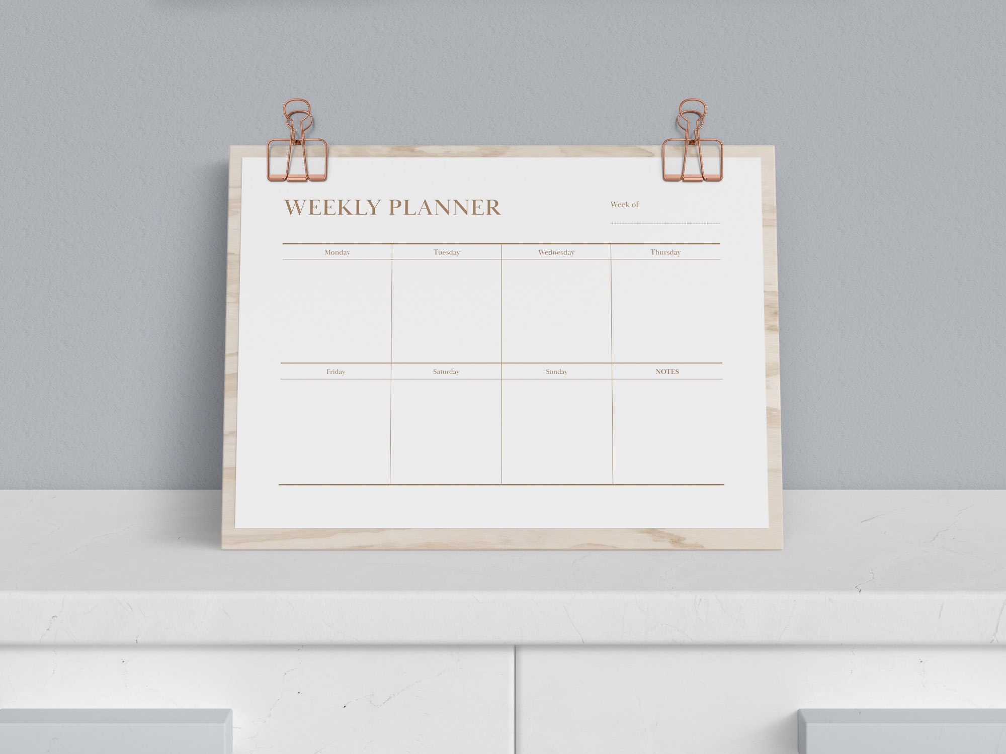 Printable Weekly Planner PDF With Notes A4 and US Letter Size Weekly ...