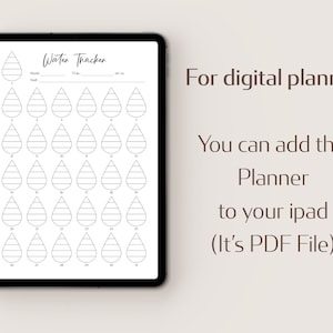Water Tracker Template PDF, Printable Planner, Water Intake Health ...