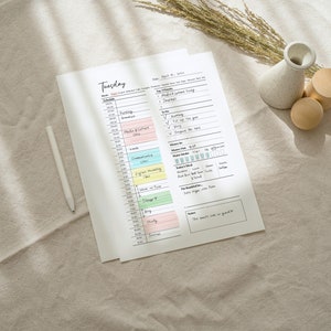 7 Days Daily Planner Printable PDF, Weekly Planner, Half Hourly Time ...