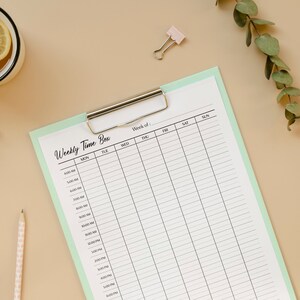 Weekly Hourly Time Box 24 Hours, Time Blocking Planner Printable PDF ...