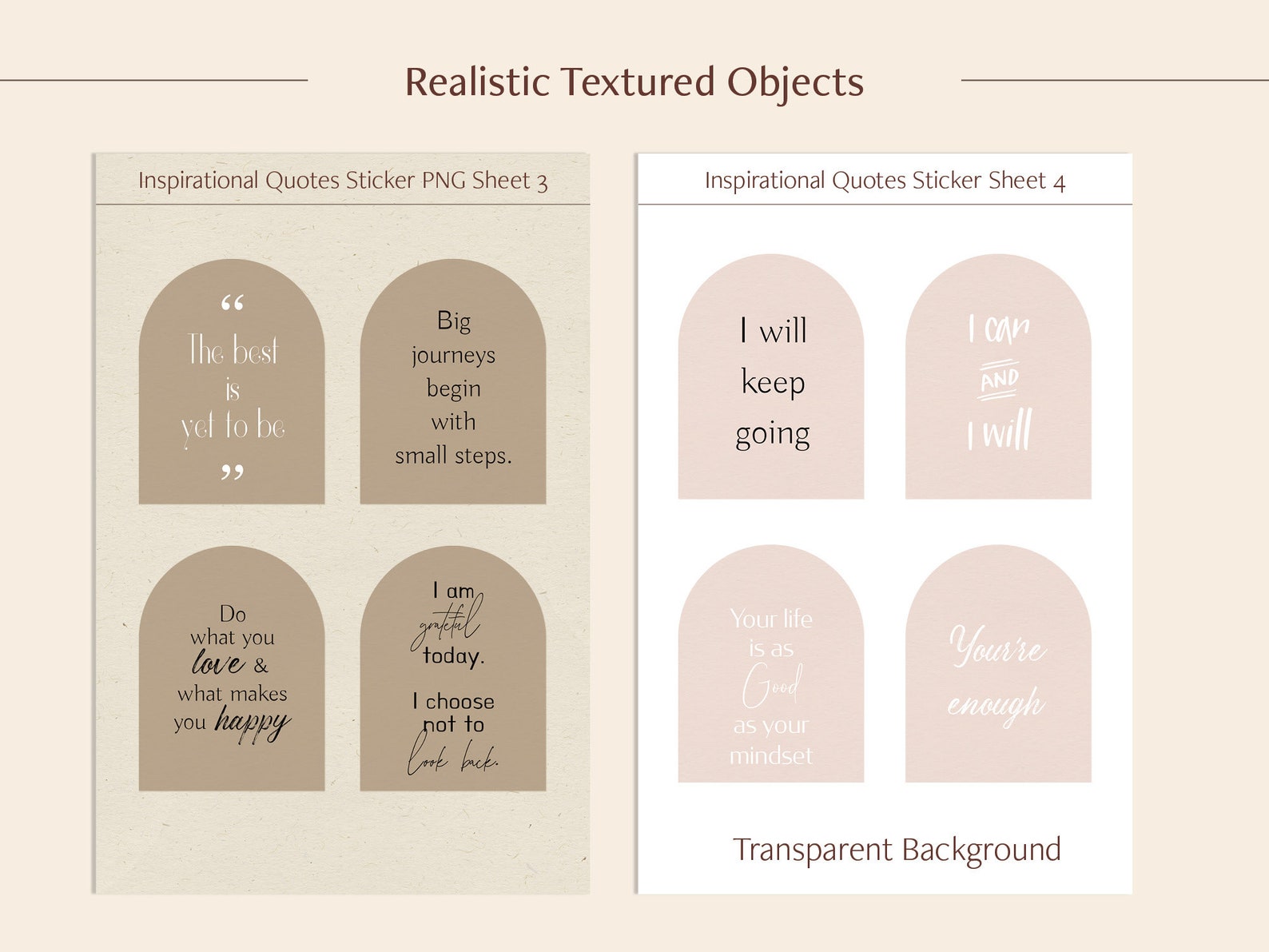 Motivational Quotes Digital Stickers Pack Inspirational Quotes Stickers ...