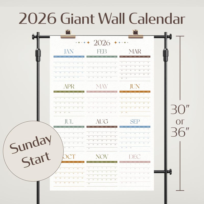 Aesthetic Large Calendar - Etsy