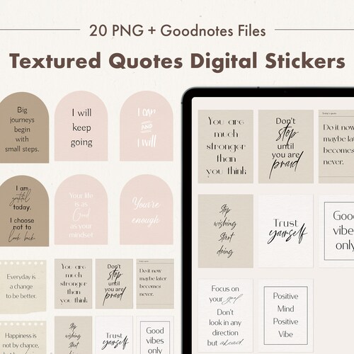 Motivational Quotes Digital Stickers Pack Inspirational Quotes - Etsy