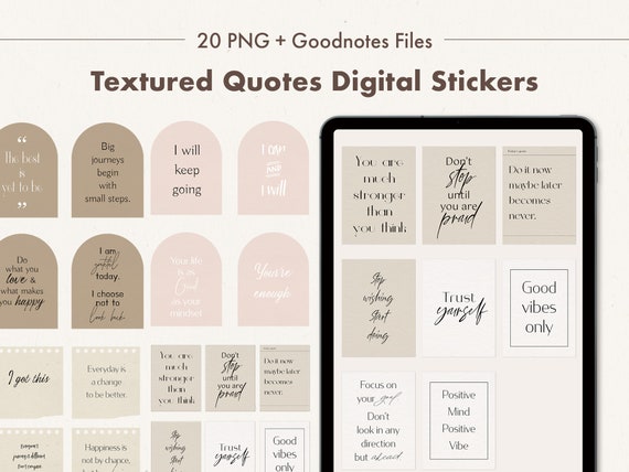 Motivational Quotes Digital Stickers Pack Inspirational Quotes - Etsy