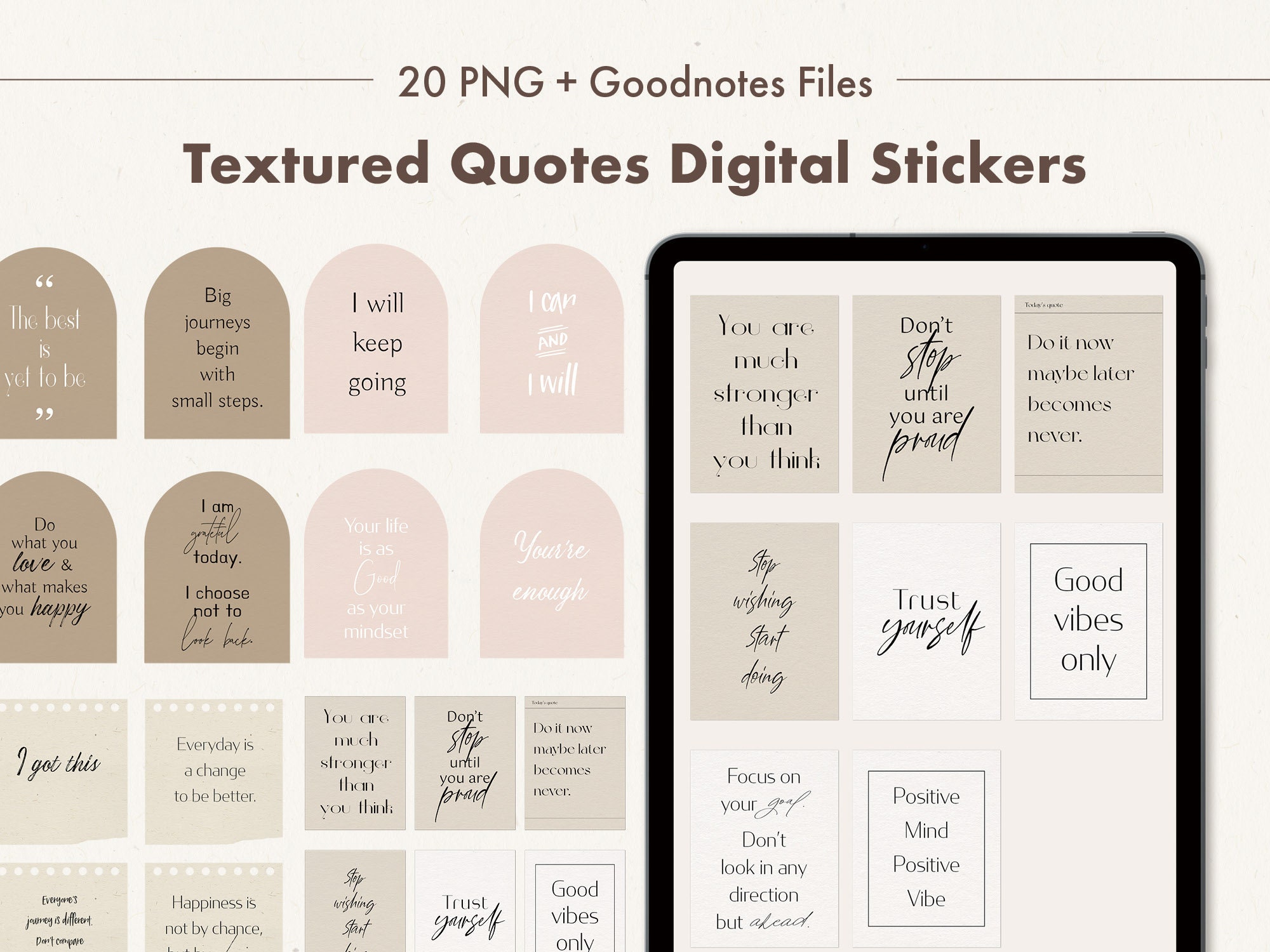 Motivational Quotes Digital Stickers Pack Inspirational Quotes - Etsy