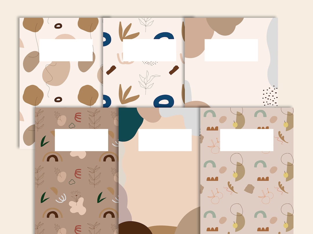 Binder Cover Printable PDF Set of 6 Editable Journal Cover Abstract - Etsy