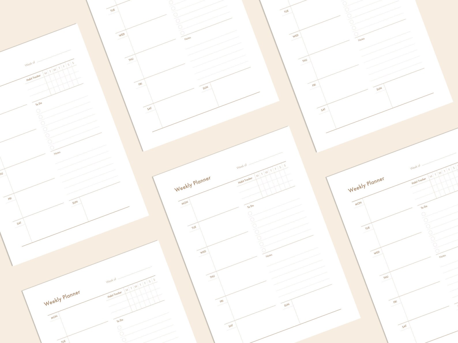 Printable Bullet Journal Weekly Planner PDF With Habit Tracker, to Do ...