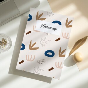 Binder Cover Printable PDF Set of 6 Editable Journal Cover Abstract - Etsy