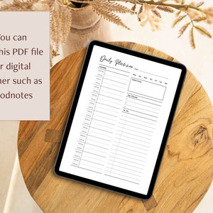 24 Hour Daily Planner Printable PDF, Half Hour Time Block, Instant ...