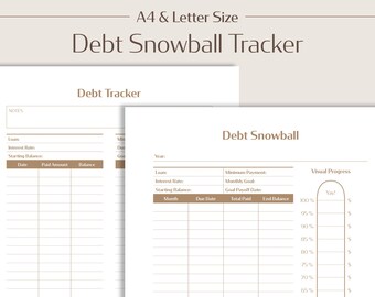 Debt Snowball Tracker Printable | Debt Payment Worksheet | Debt Payoff Worksheet | Instant ...