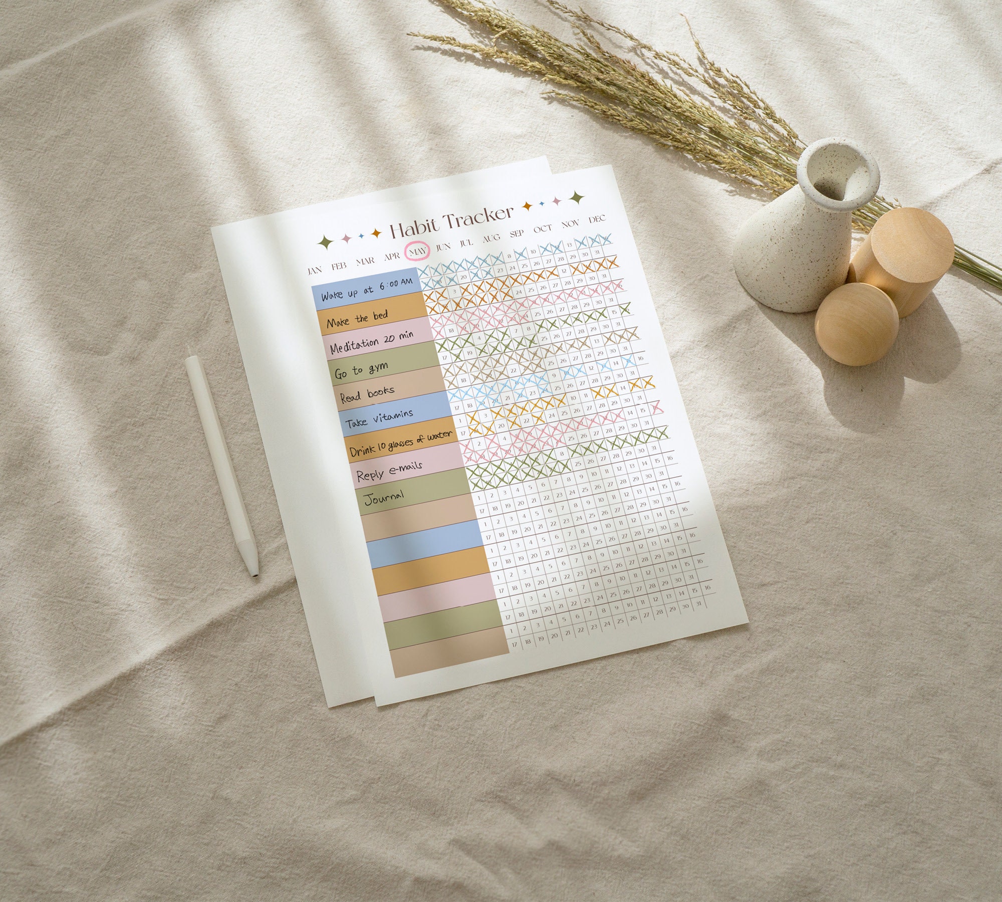 Habit Tracker Daily Routine Printable Habit Tracker PDF Template ...