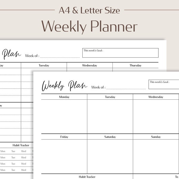 Printable Half Hour Time Blocking Planner, Hourly Weekly Planner ...
