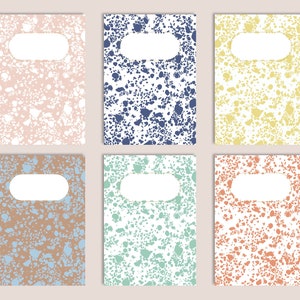 Binder Cover Printable PDF Set of 6 Editable Journal Cover Digital ...