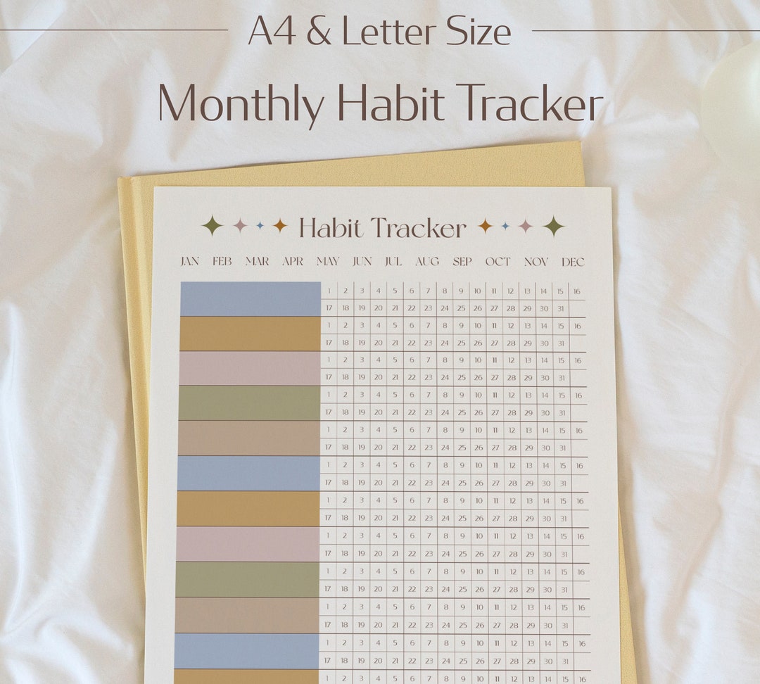 Habit Tracker Daily Routine Printable Habit Tracker PDF Template ...
